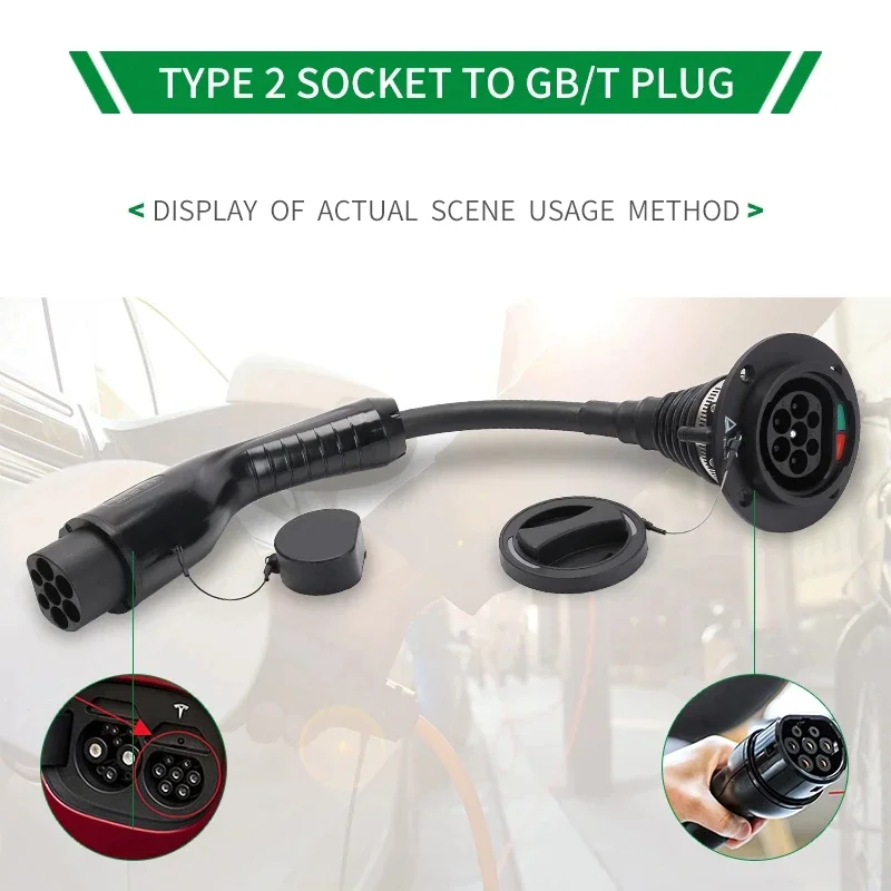 Gbt Ev Charging Adapter Use For Charging Gb/t Electric Car On Iec 62196 Type 2 Ev Chargers Car ...