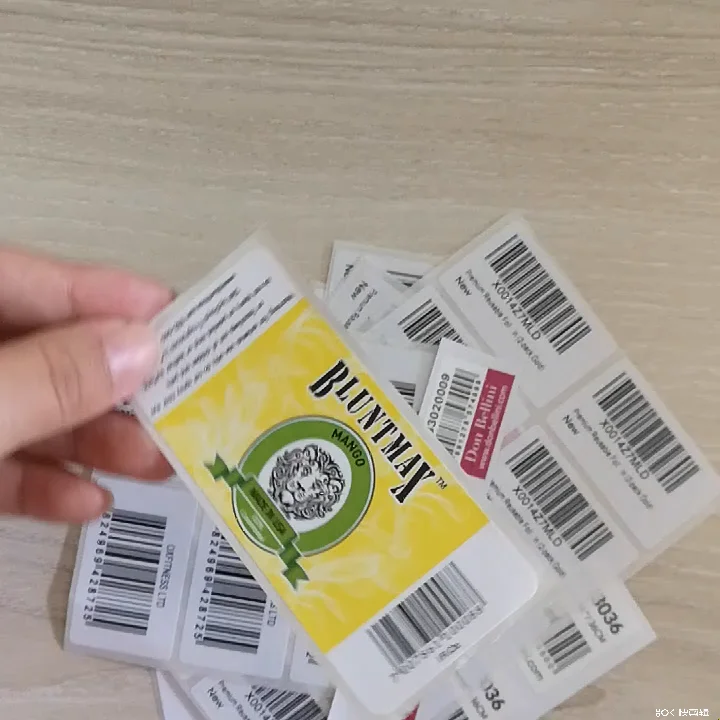 Custom Upc Bar Code Sticker Labels White Coated Paper Printing Adhesive ...