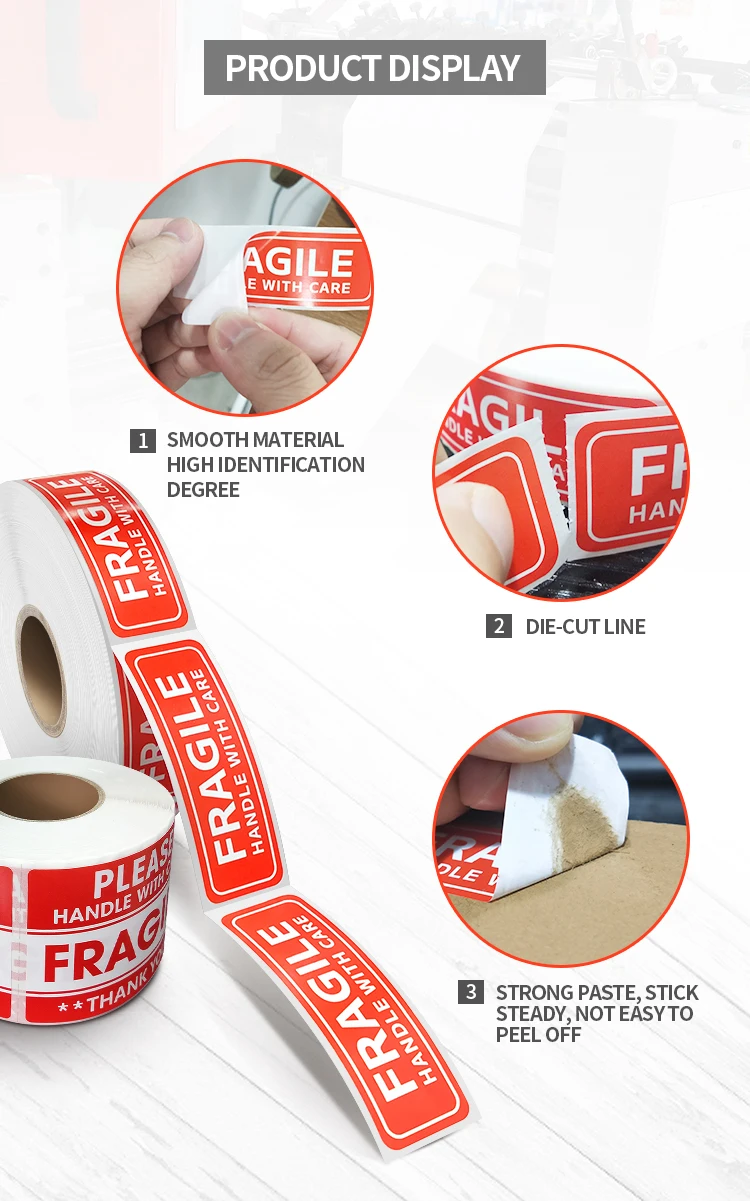 Customizable Thermal Transfer Warning Stickers for Shipping