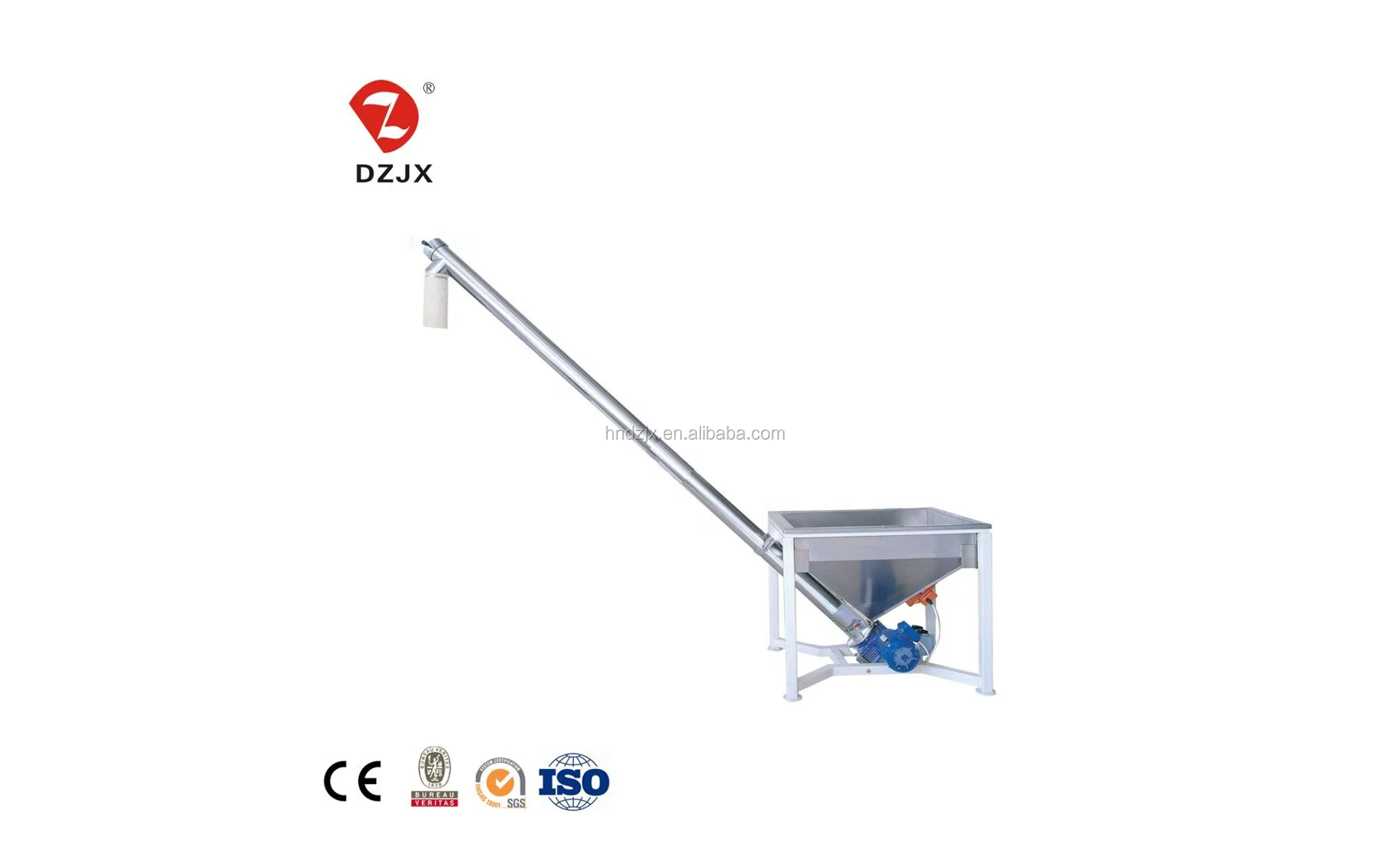 DZJX Flexible Shaftless Screw Auger Conveyor for Powder Granule for Food