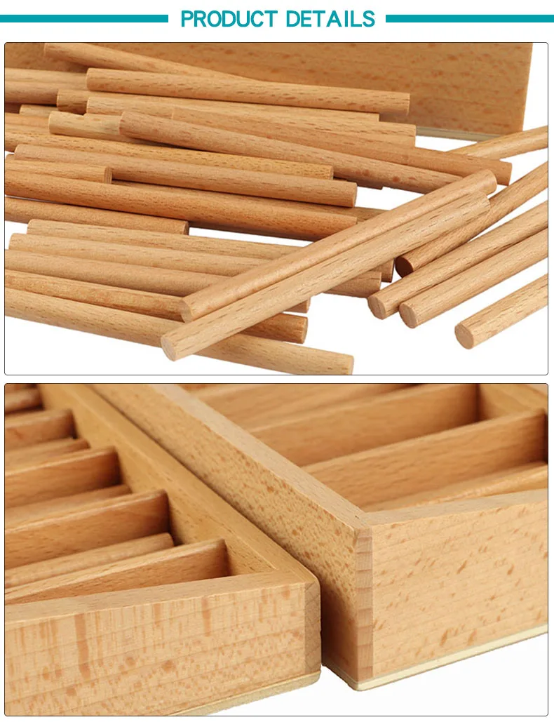 MA025(JZ)) Homeschool Spindle Box With Spindles Montessori Equipment ...