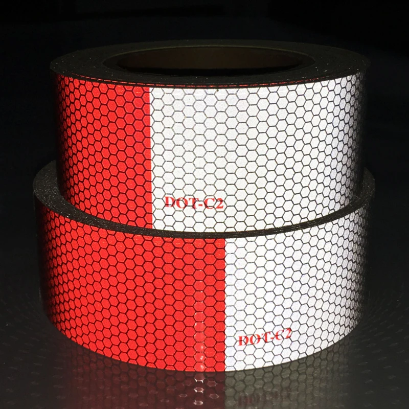 Dot-c2 Red White Vehicle Reflective Tape Reflectorized Sticker - Buy ...