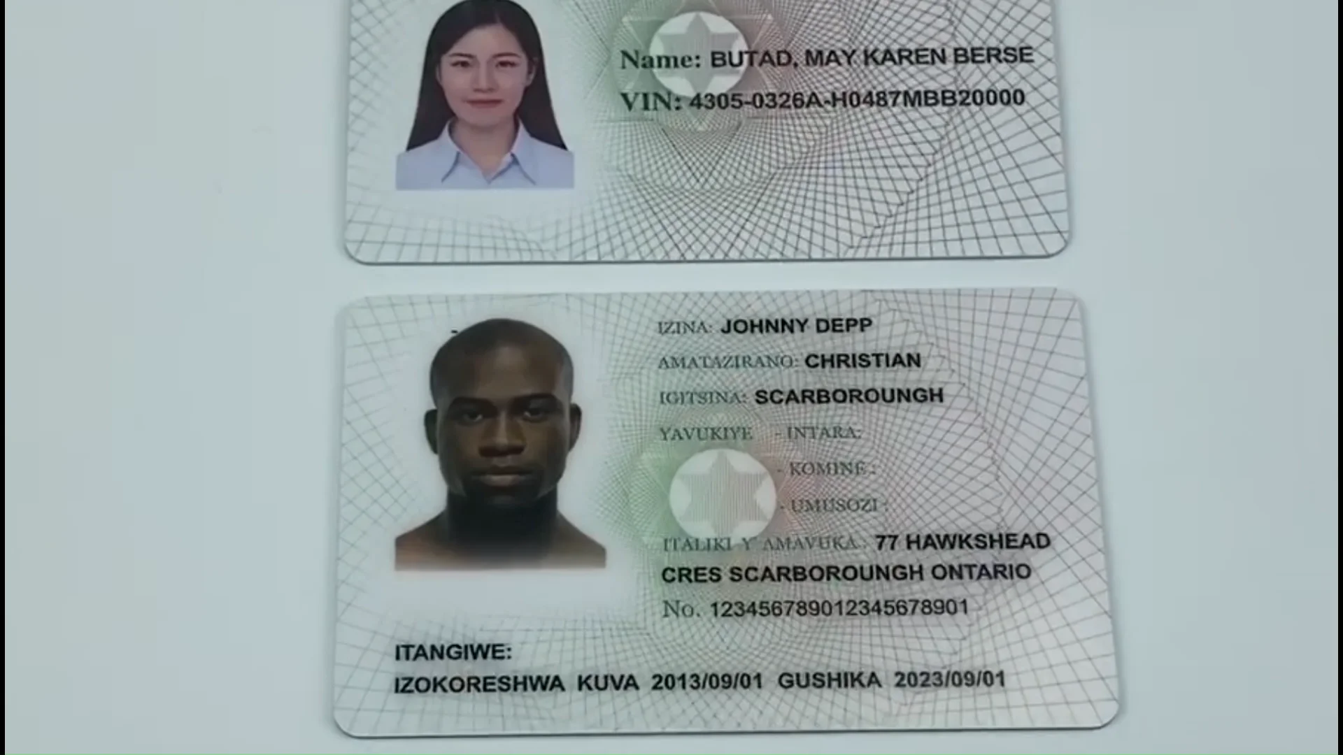 Customized Photo National Id Card 125khz Tk4100 Em4100 Identification ...