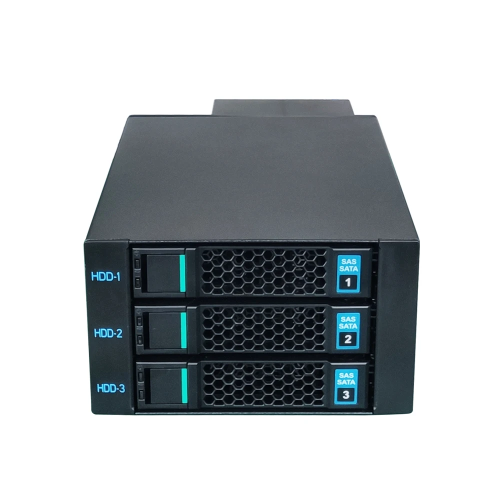 DAOHE DH2103 Hotswap 3X3.5"HDD/2.5"SSD to 2X5.25'' Drive Bay