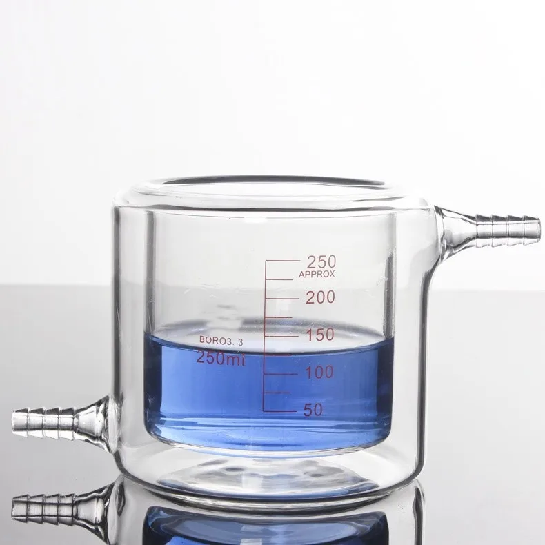 Hot Sale High Quality Double Layer Laboratory Jacketed Beaker Glass ...