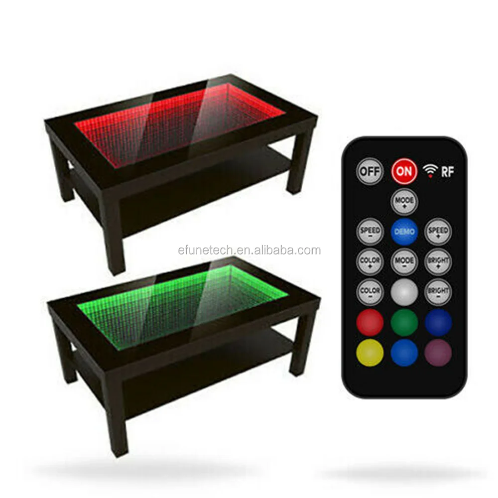 Infinity Mirror Coffee Table - LED Illuminated Furniture