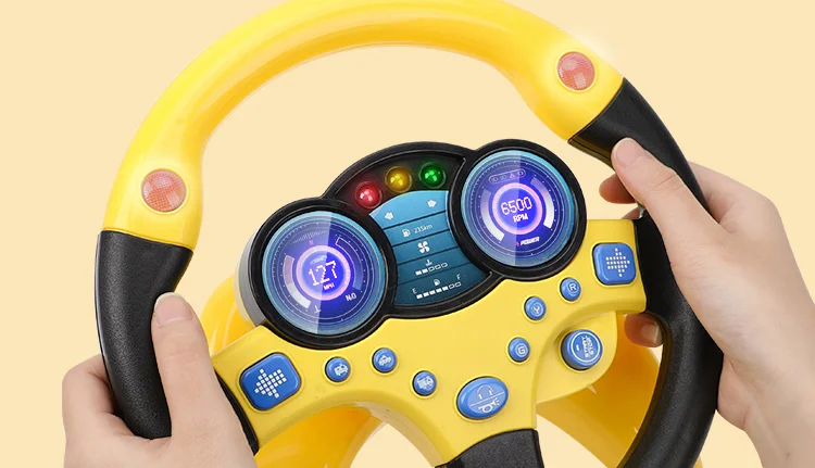 Fashion Kids Simulation Steering Wheel Toy For Car Seat Simulation ...