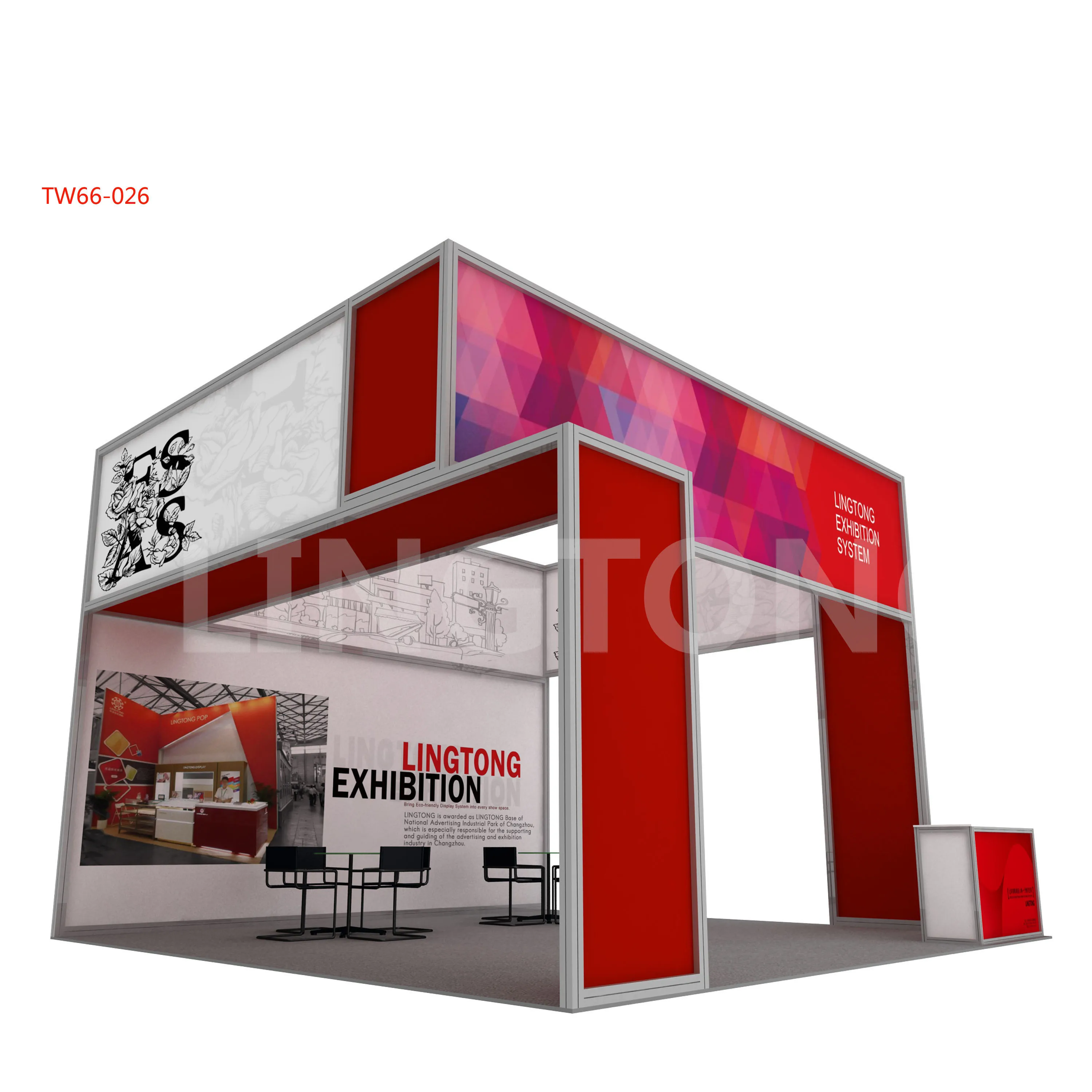 6x6 Aluminum Profile Exhibition Display Booths For Exhibition Center ...