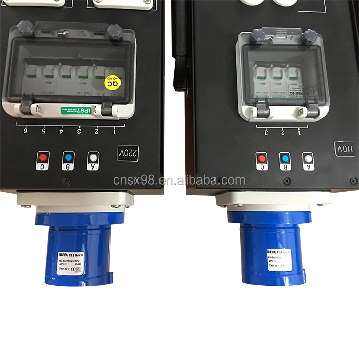 6 Channel Electric Metal Box for Sound Socapex Rack Mount Power Distro ...