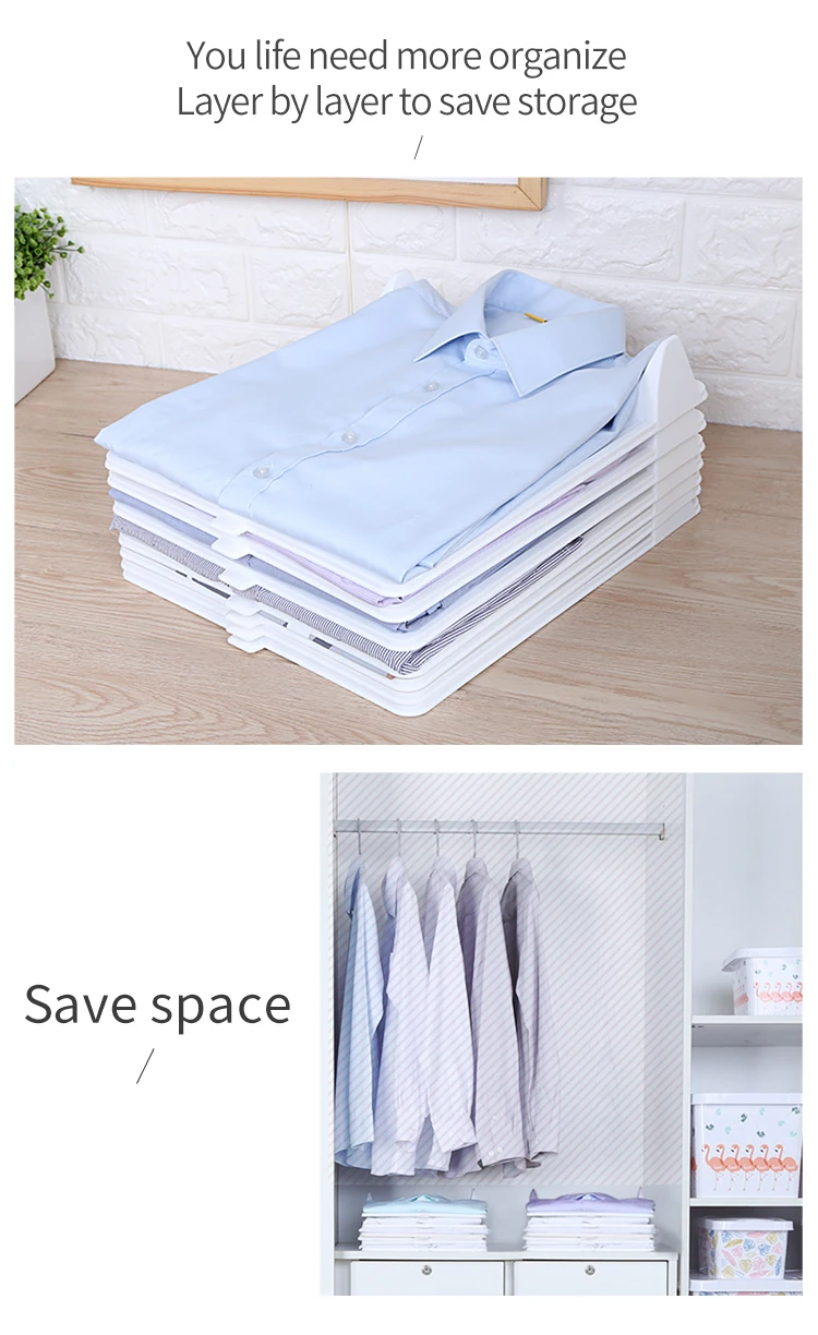 Haixin 10 Pcs Stackable Clothing Folding Board Shirt Plastic Automatic ...