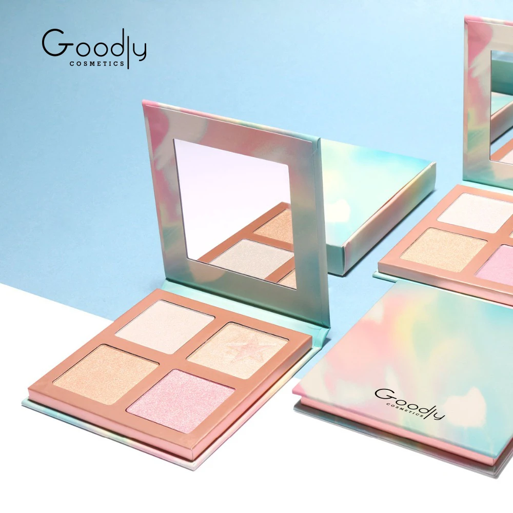Makeup Pressed Highlighter Private Label Waterproof 4 Colors ...