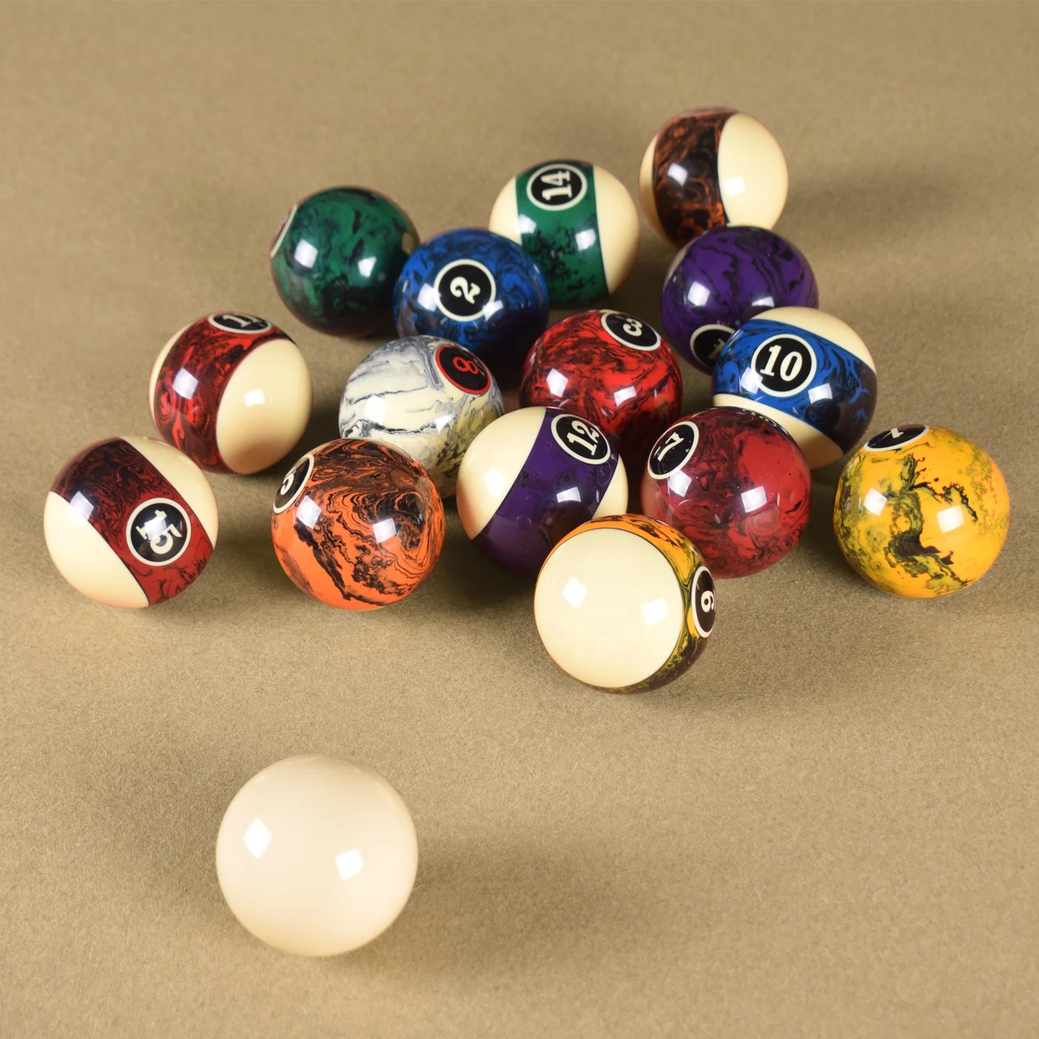 2-1/4" Marble Design Billiard Balls Set| Alibaba.com