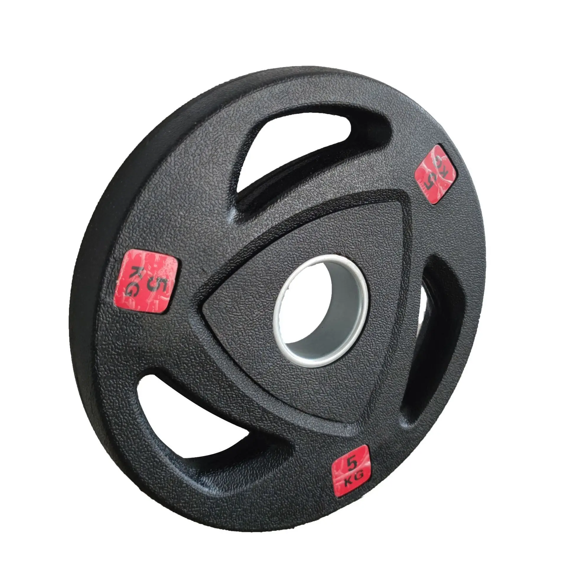 Wholesale Three-Hole Rubber-Coated Barbell Piece Large-Hole Hand-Held ...