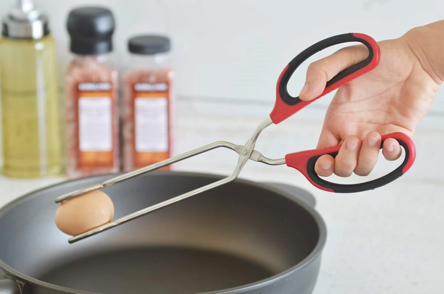 Stainless Steel Scissor Tongs With Comfort Grip Handle 10 Inch Food ...