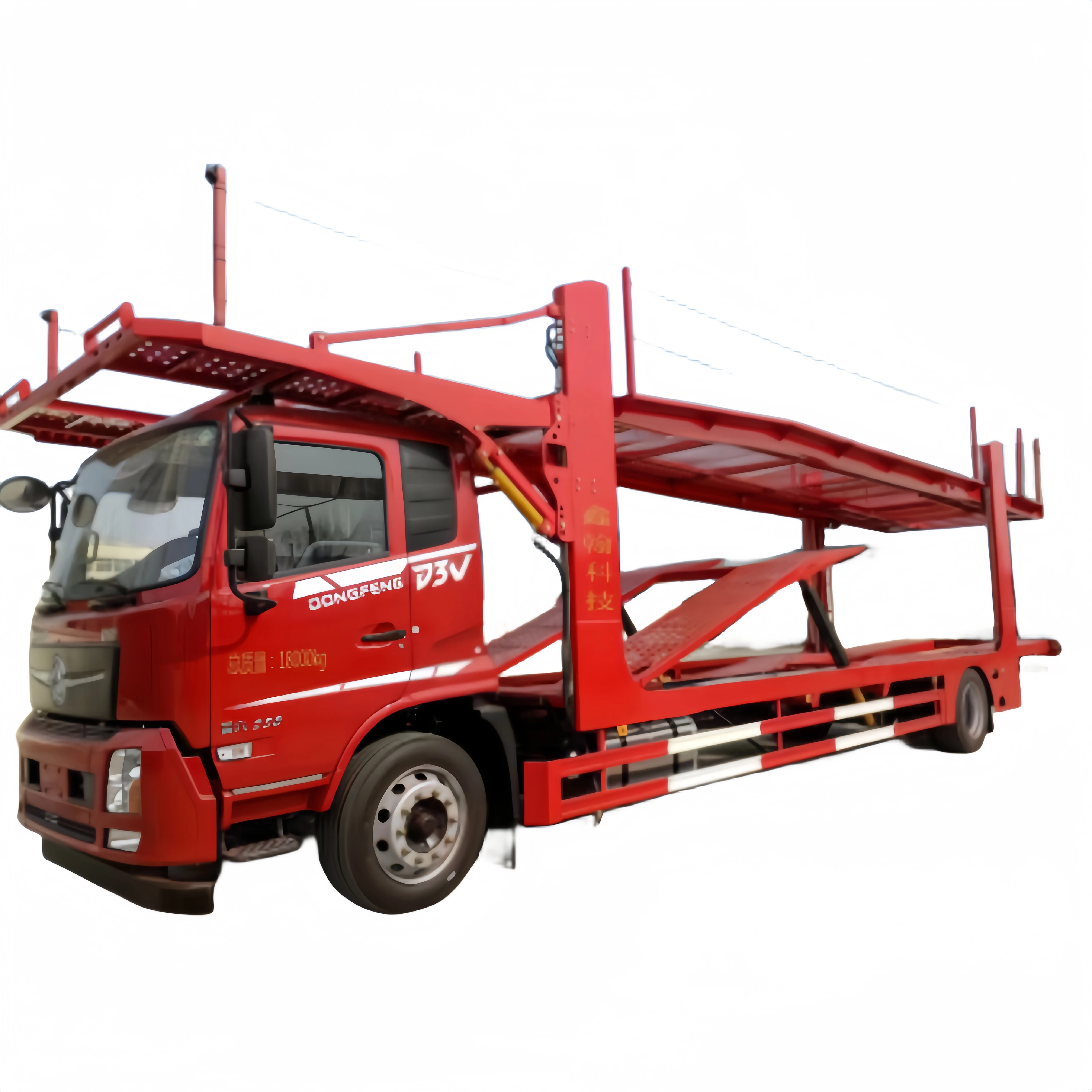 New Dongfeng 6 Cars Transport Vehicle 4x2 Long Wheelbase Hydraulic ...
