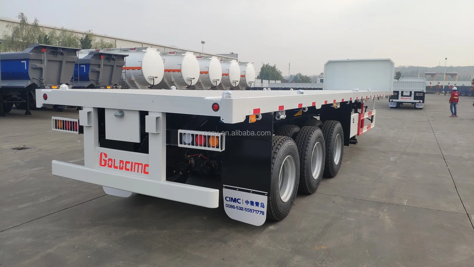 Congo Gold Transport Sinotruk Cimc Vict 40ft 3 Axles Flatbed Trailer ...