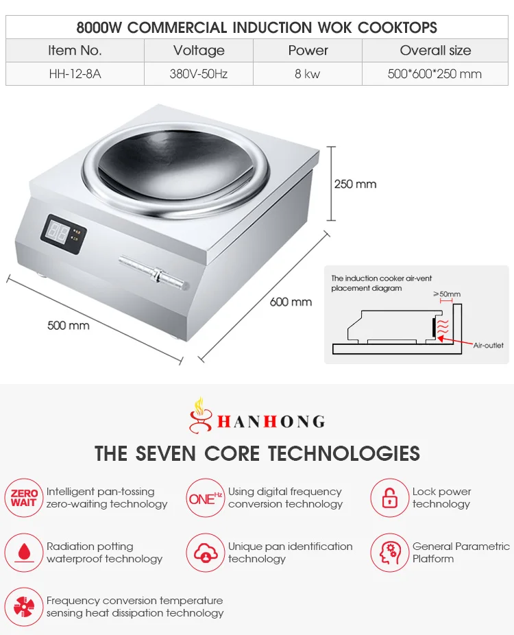 8000W Concave Commercial High Power Wok Induction Cooker| Alibaba.com