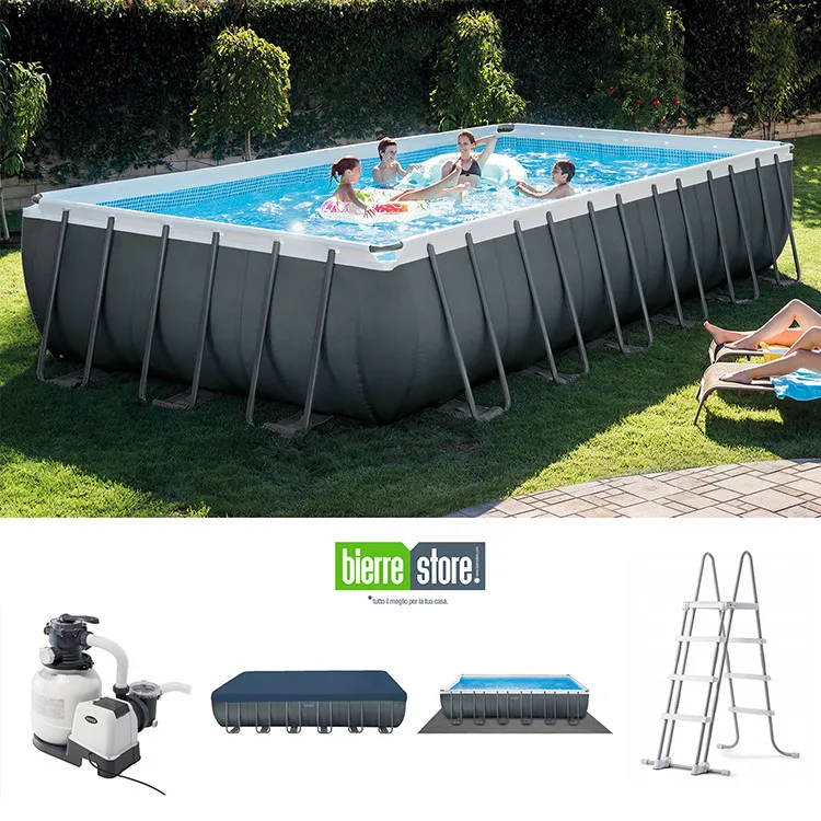 INTEX Ultra XTR Rectangle Above Ground Swimming Pool 32FT