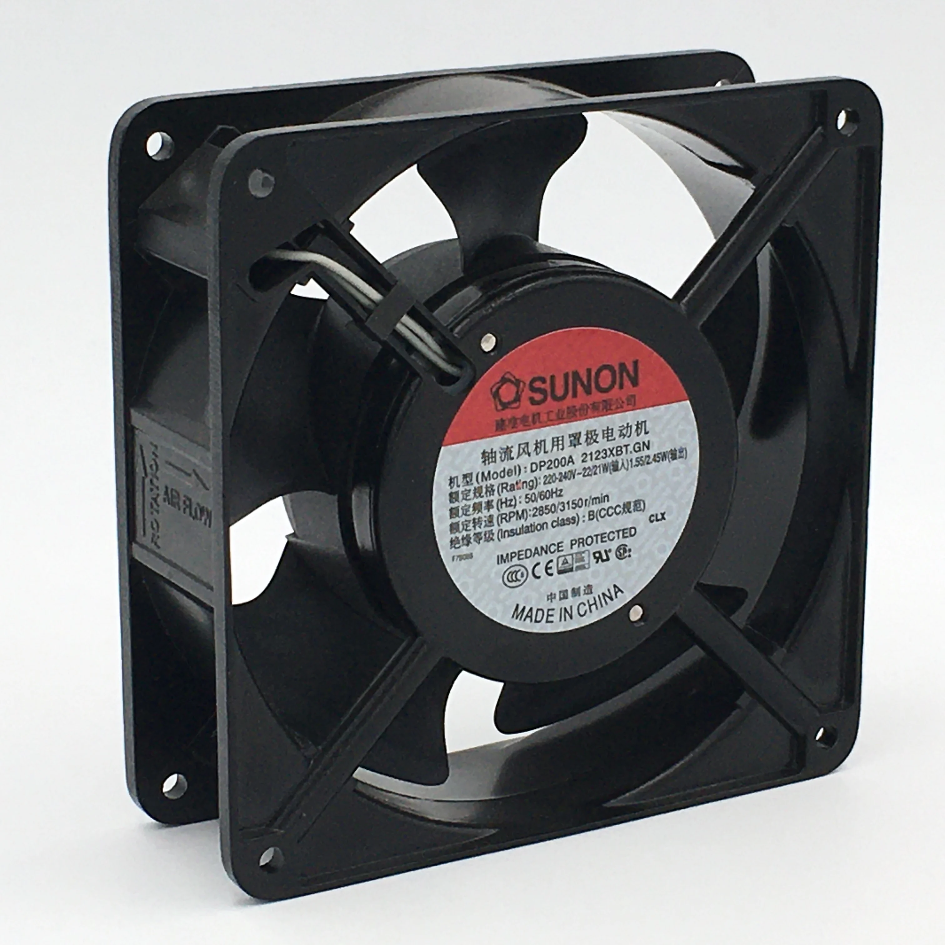 Square Shape Electron Sunon Fan 120x120x38mm 3150rpm Axial Flow L Fan ...