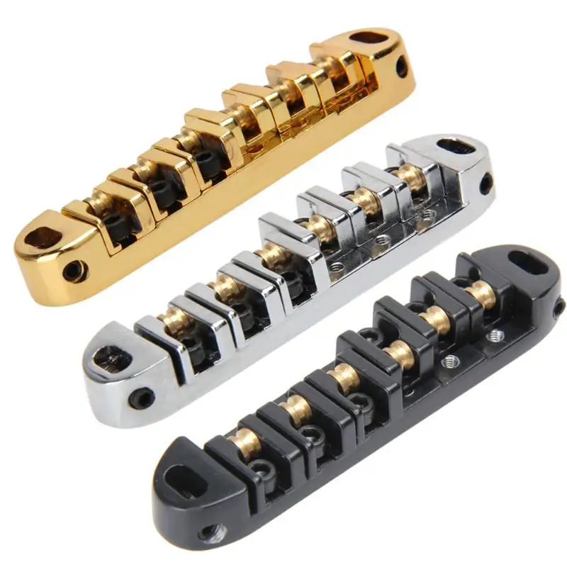 Gold /silver /black Brass Roller Adjustable Saddle Tune-o-matic Zinc ...