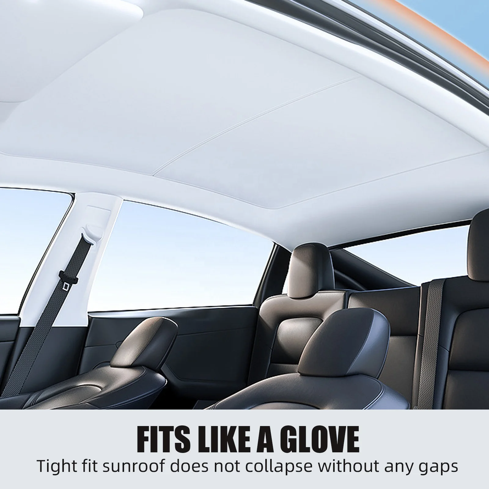 Tkzcrst Model Y 3 Glass Roof Sunshade With Storage Bag Foldable Sunroof ...