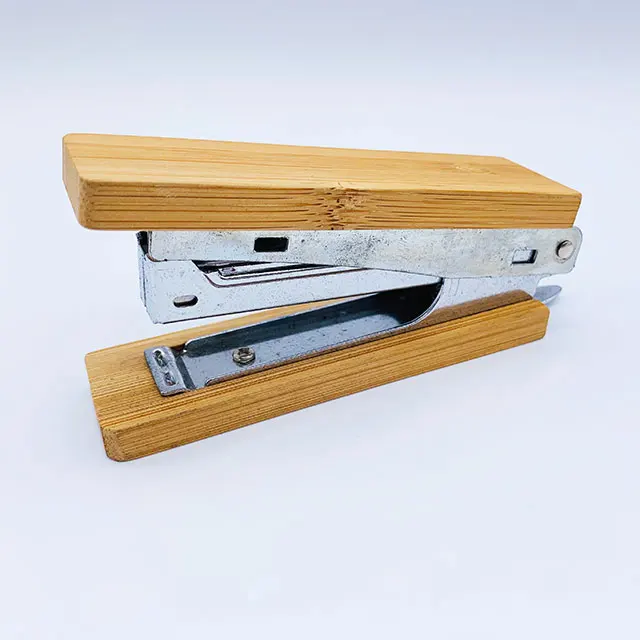 Customized Office School Wood Environmentally Friendly Bamboo Stapler