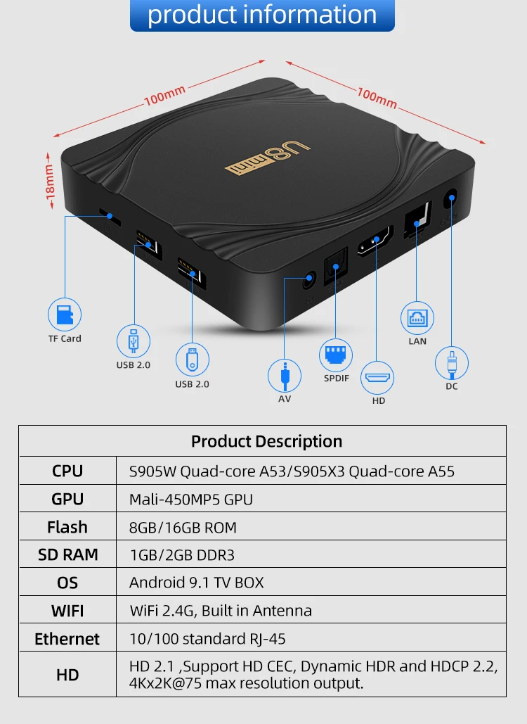 Ott Set Top Box U8 S905 Chip Android Set Top Tv Box - Buy Android Tv ...