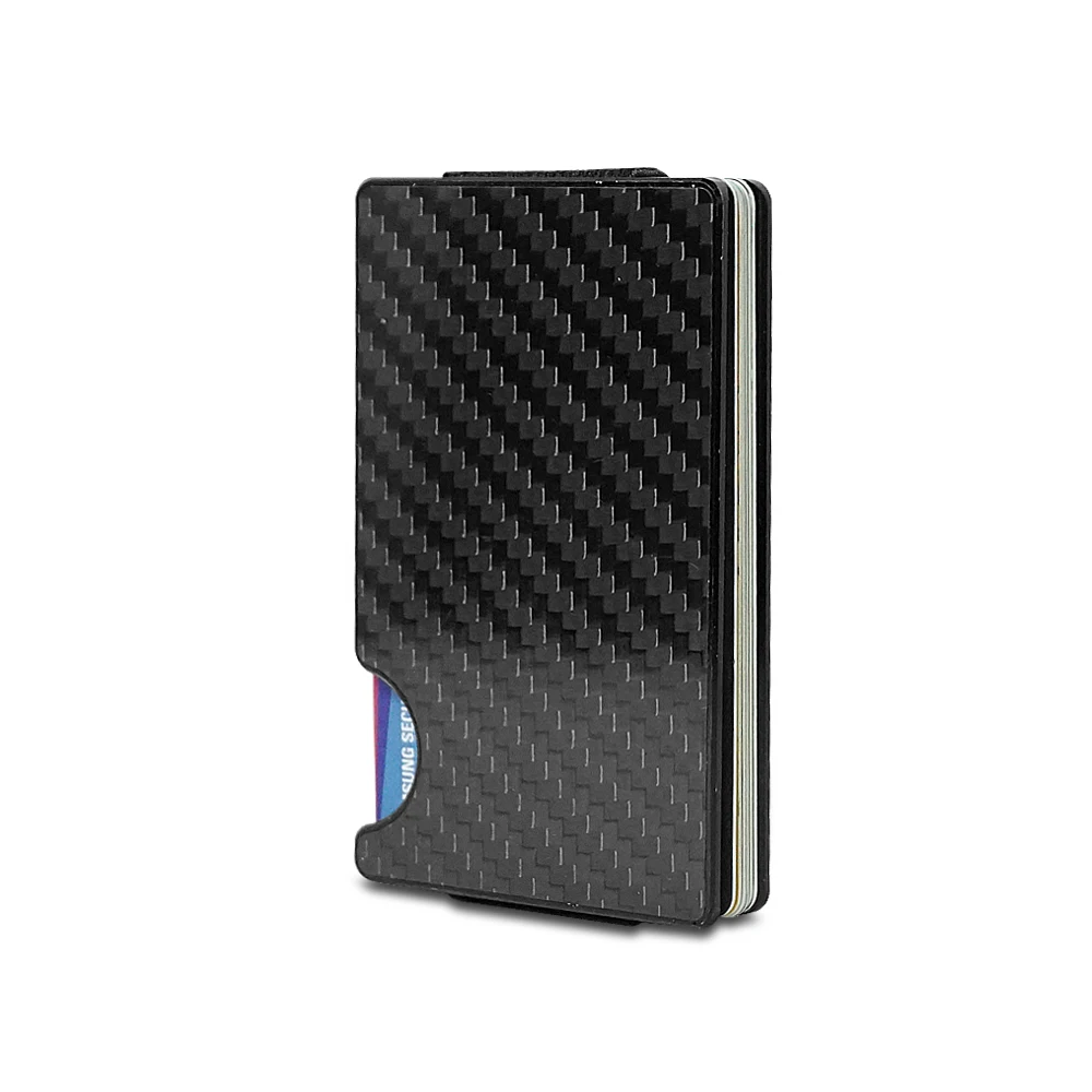 2020 New Rfid Real Carbon Fiber Money Clip Wallet Card Holder For Men ...