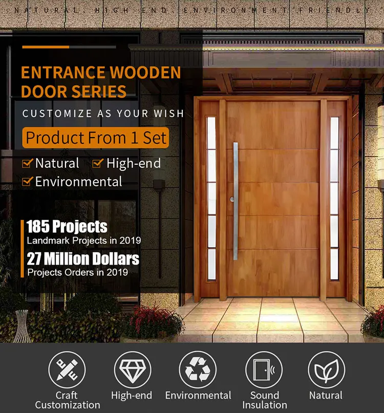 Modern Luxury Apartment Entry Wood Main Wooden Hotel Room Apartment ...