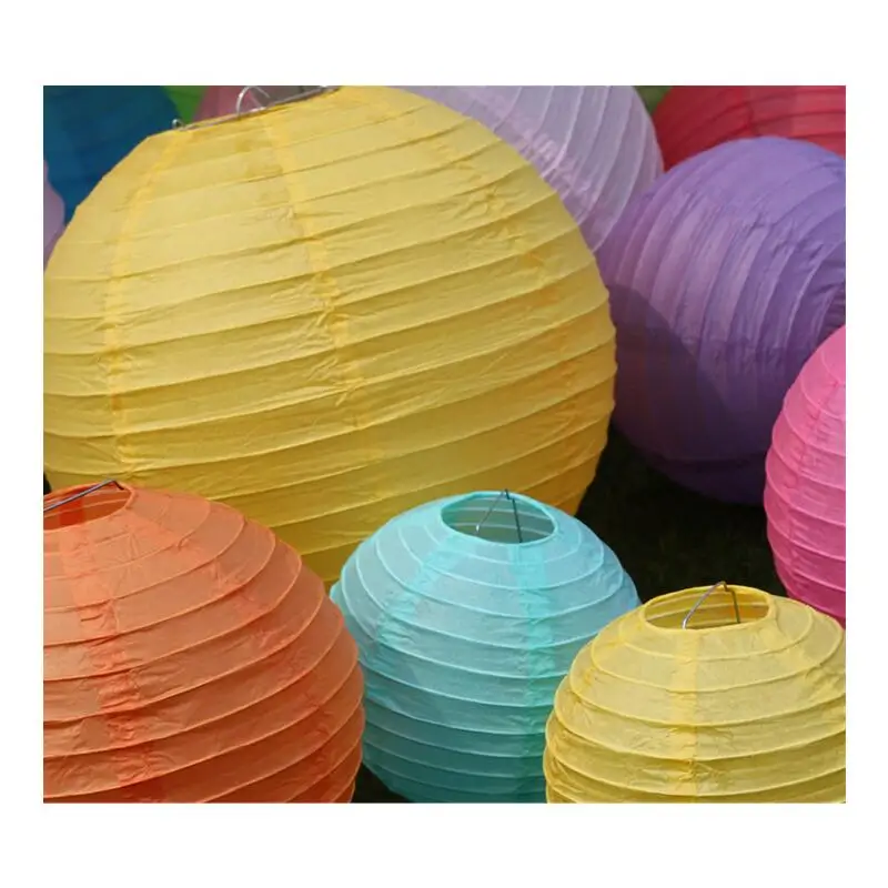 Wholesale Customized Printing Hanging Round Colorful Paper Lamp Paper ...