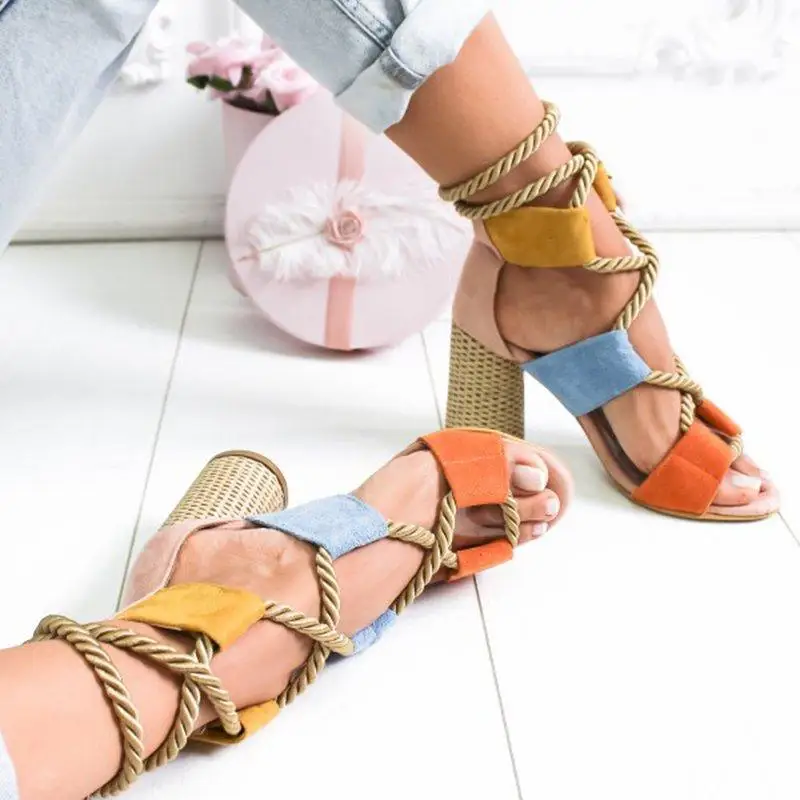 Size 35-43 Shoes Women Heels Sandals ZJ-1688 - Customizable
