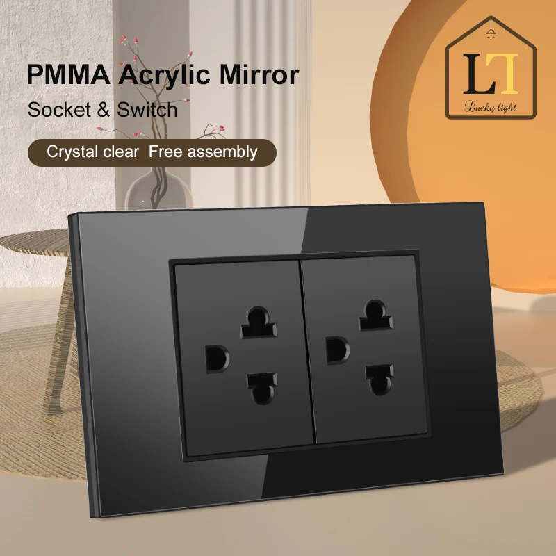 Wall Light Switches Wall Switch Socket US With Led 10A 1/2/3/4 Gang ...