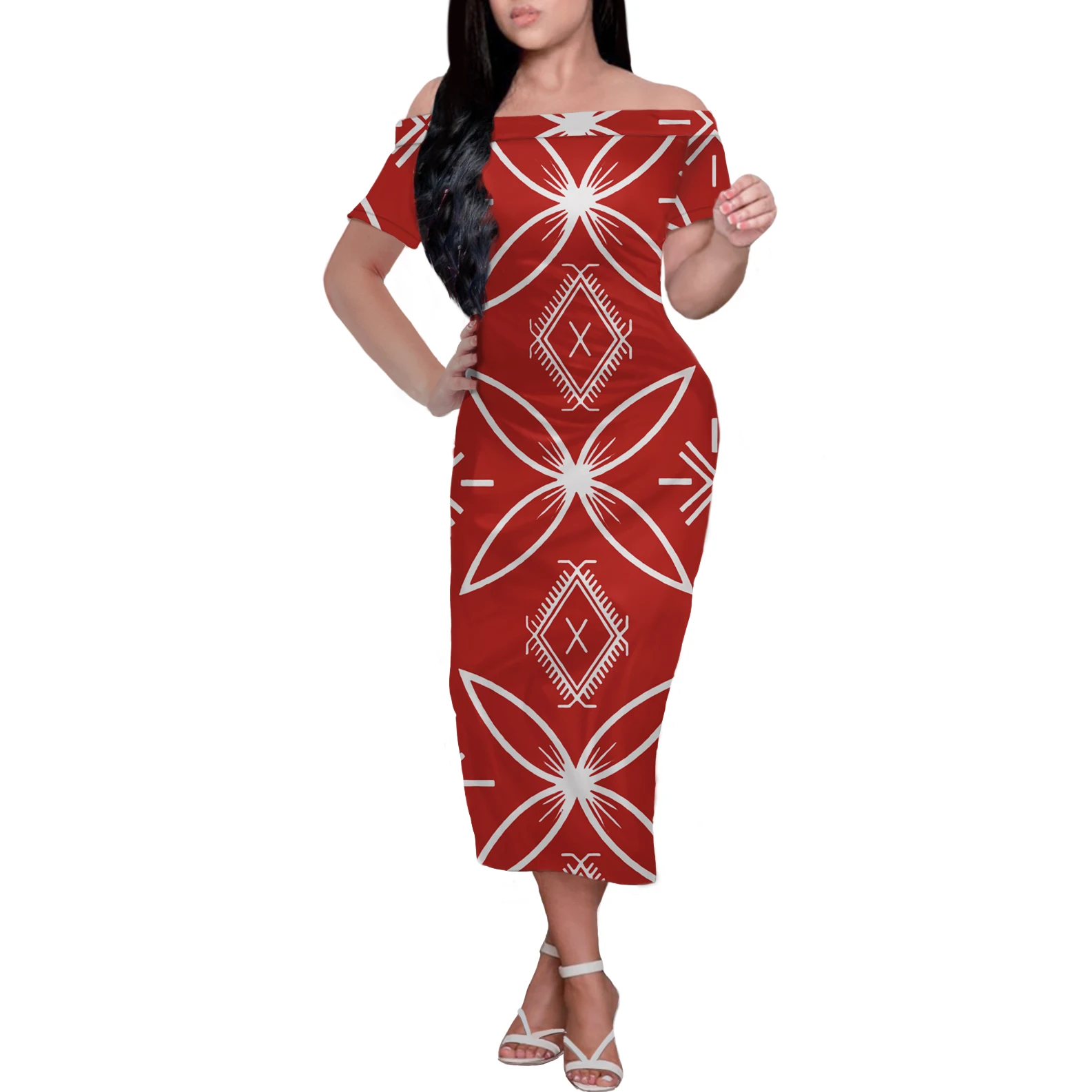 Shop Our Tapa Pattern Old Samoan Tattoo Symbol Print Dress