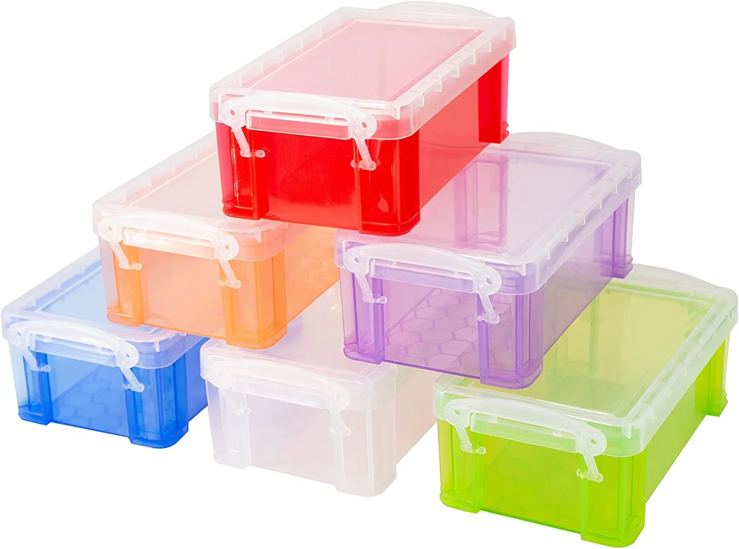 Small Plastic Box,4.3" X 2.3" X 1.5" Stackable Mini Plastic Storage Box ...