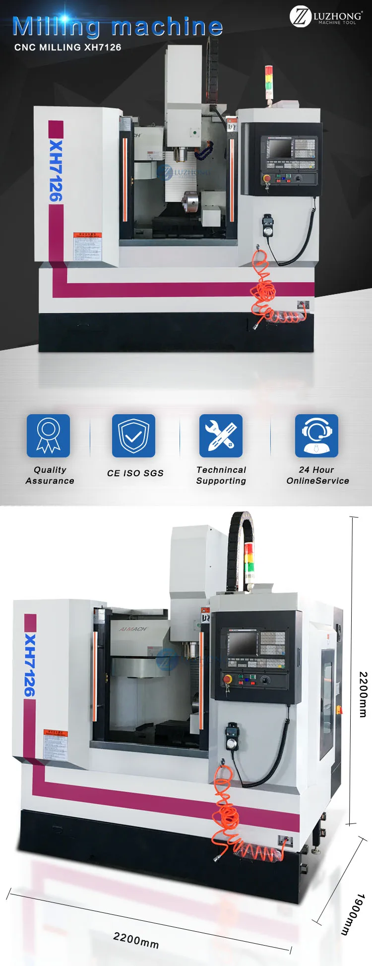 Hobby Cnc Machining Center Xh7126 Cnc Milling Machine 3 Axis - Buy Mini Cnc Machining Center,Cnc ...