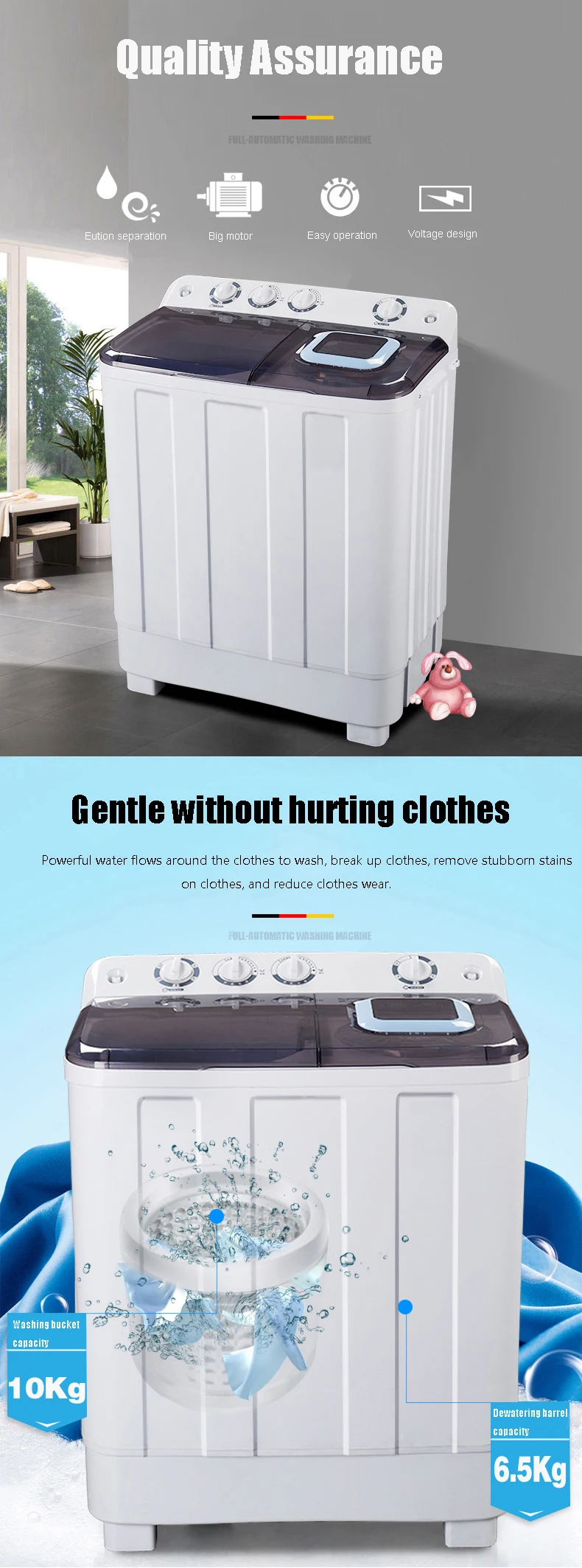 13kg Cb Ce Gs Rohs Approved Household Twin Tub Wasing Machine - Buy ...