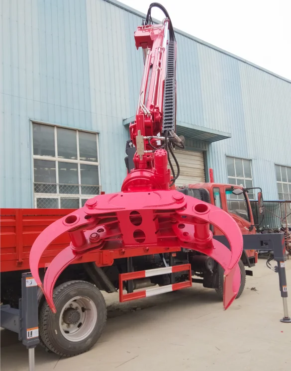 2.6 Ton Small Log Crane Forest Crane Timber Trailer With Crane - Buy ...