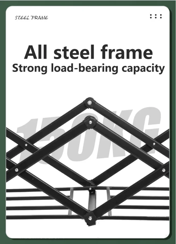 Steel Frame Outdoor Trolley Universal Wheels Foldable Outdoor ...