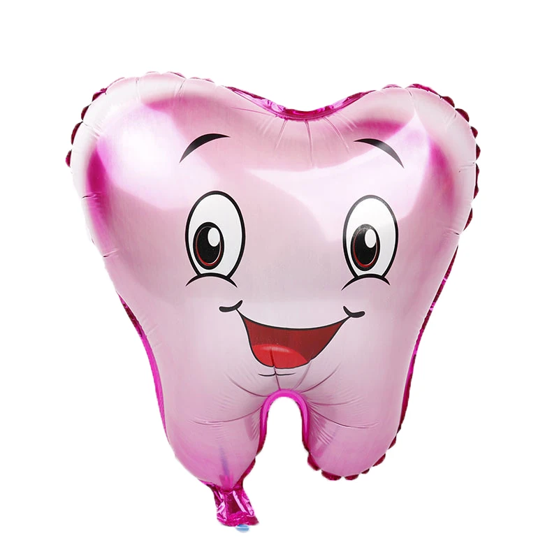 Smile Tooth Aluminum Foil Balloons 49x56cm Lovely Inflatable Teeth ...