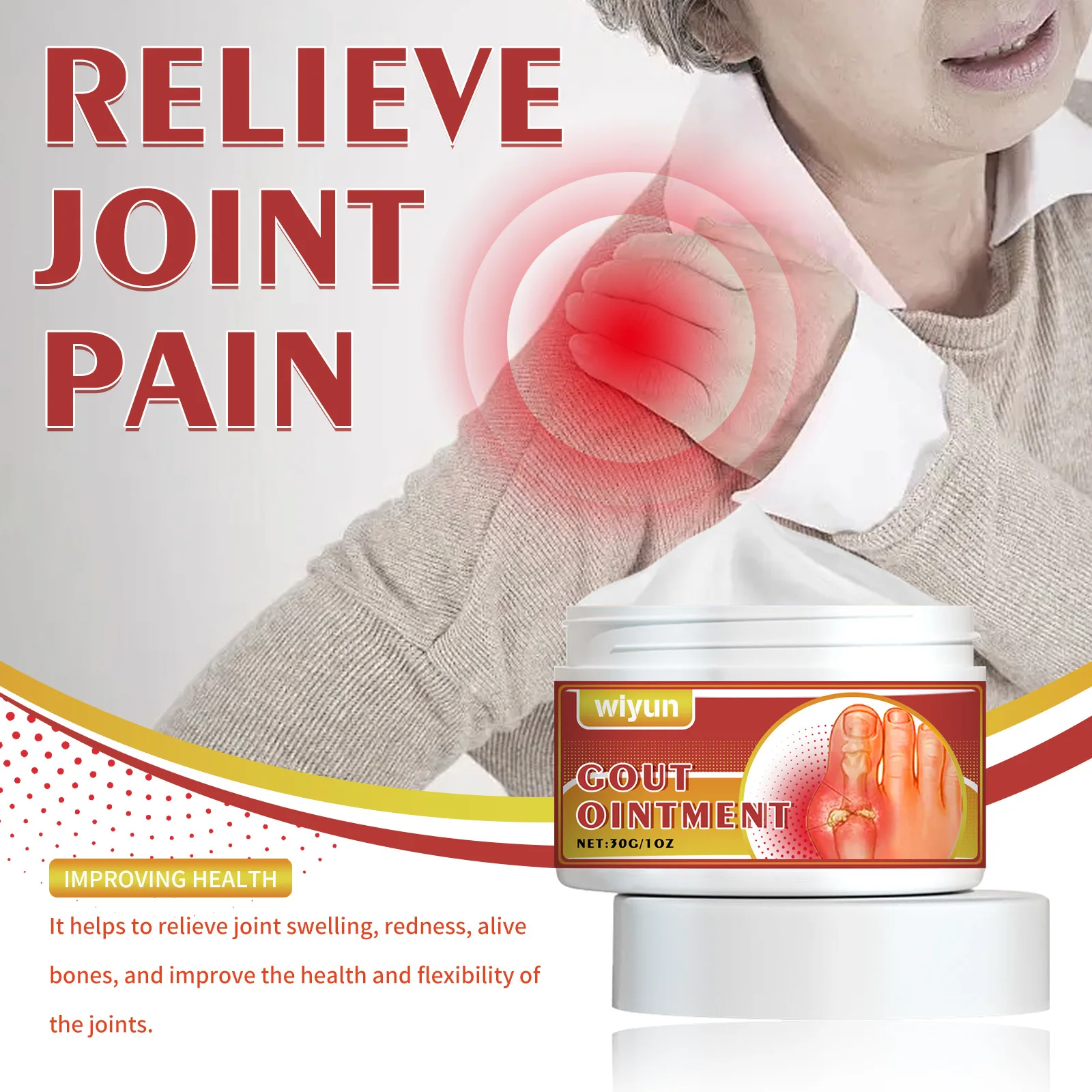 Bunion Gout Pain Relieving Ointment Toe Joint Valgus Corrector Cream ...