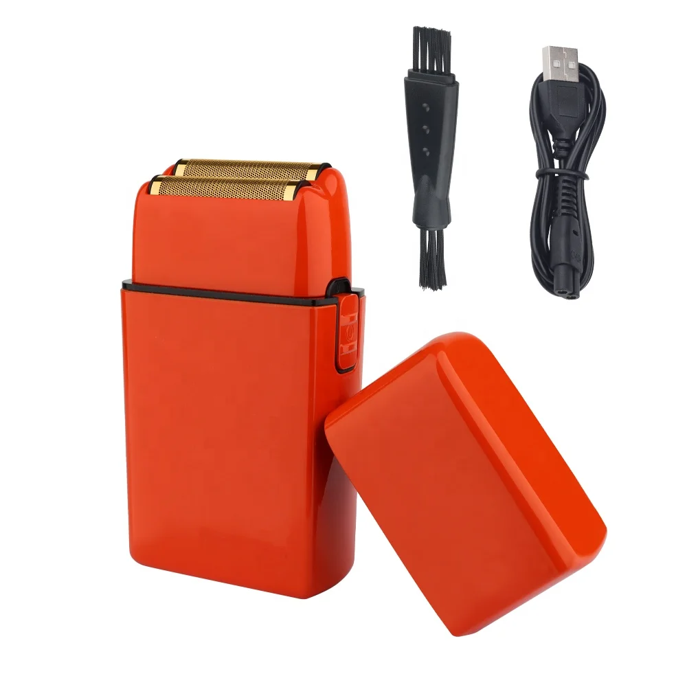 HIENA HYN-808 Orange Electric Shaver - Rechargeable & Versatile