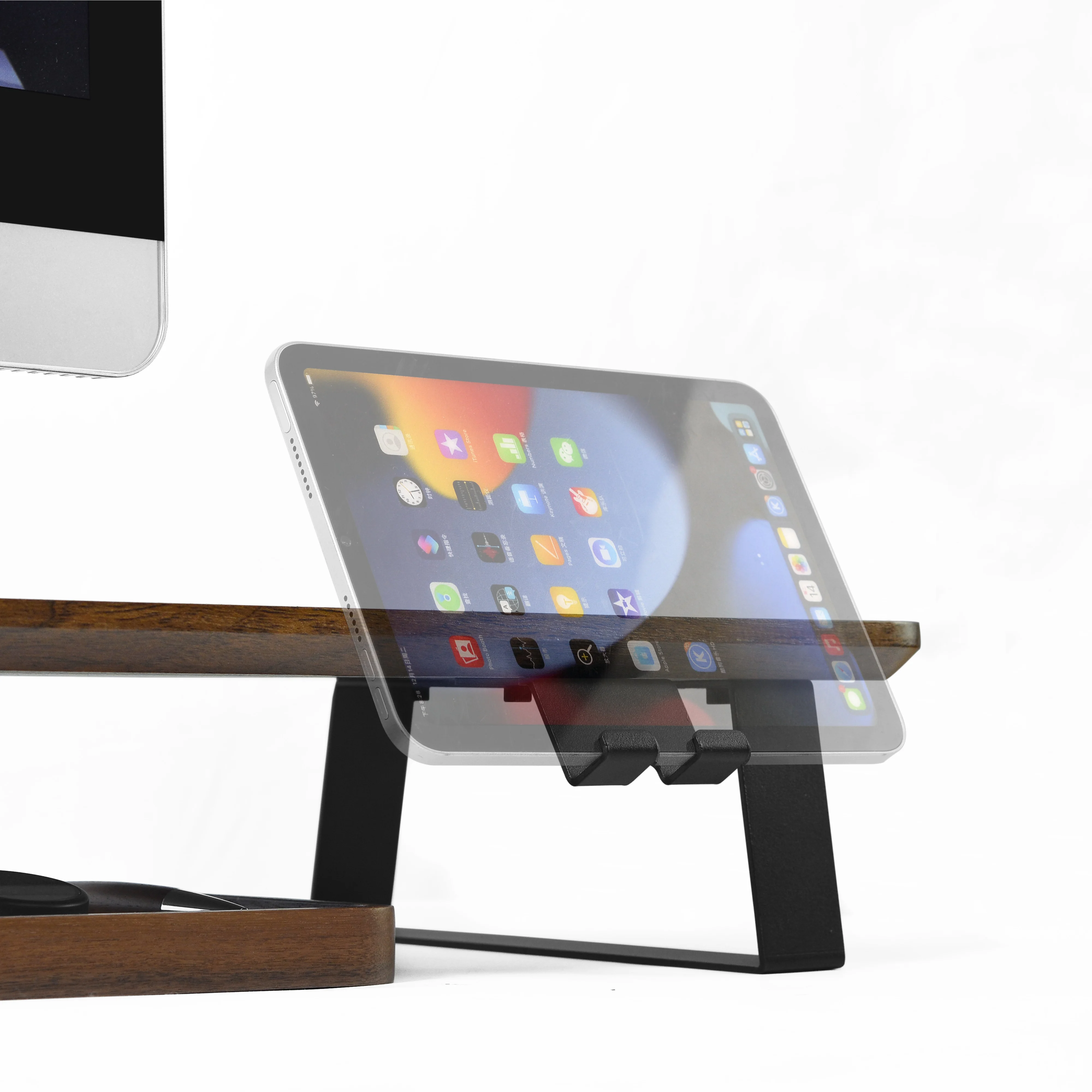 Modern Design Wooden Computer Stand Adjustable Monitor Stand Desktop ...