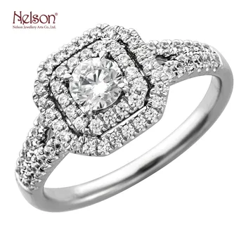 Nelson Jewellery 18k White Gold Anniversary Diamond Ring Micro Tiger ...