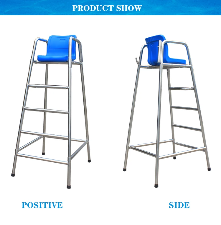 Swimming Pool Lifeguard Chair - Detachable Stainless Steel