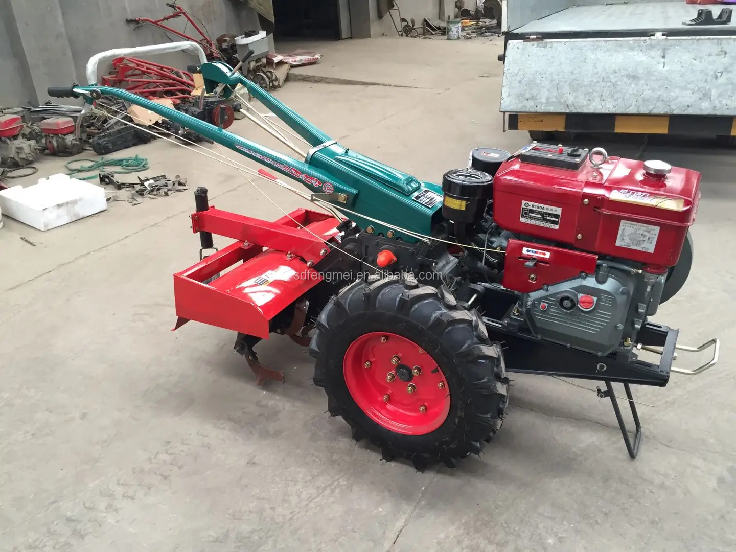 Factory Direct 18 Hp Hand Walking Tractor With Rotary Tiller And Seat ...