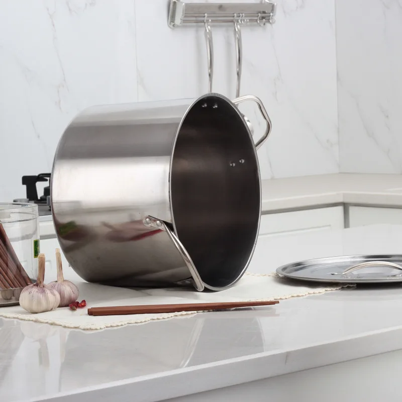 4PCS Large Capacity Stainless Steel Pots and Pans Set for Home, Hotel ...