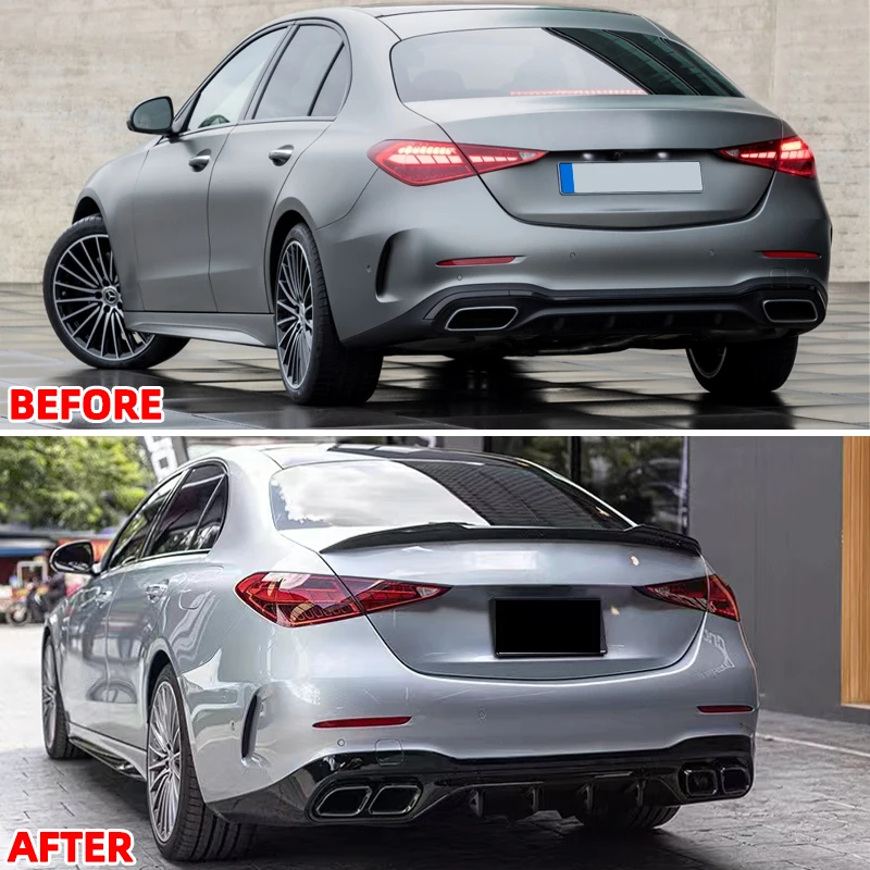 Car Body Kit For Mercedes Benz C Class W206 Upgrade To C63s Amg Rear ...