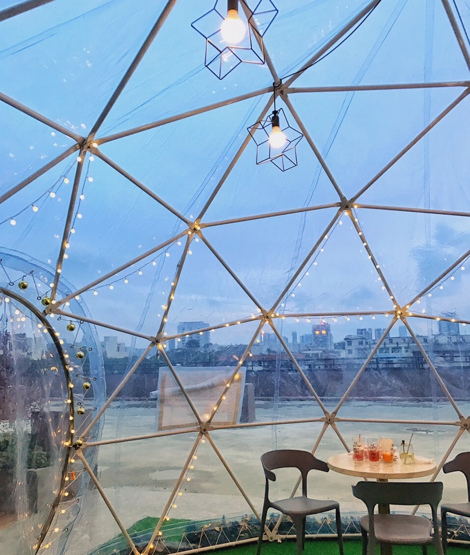 Guangzhou Factory Big Transparent Geodesic Dome Tent for Hotel and ...