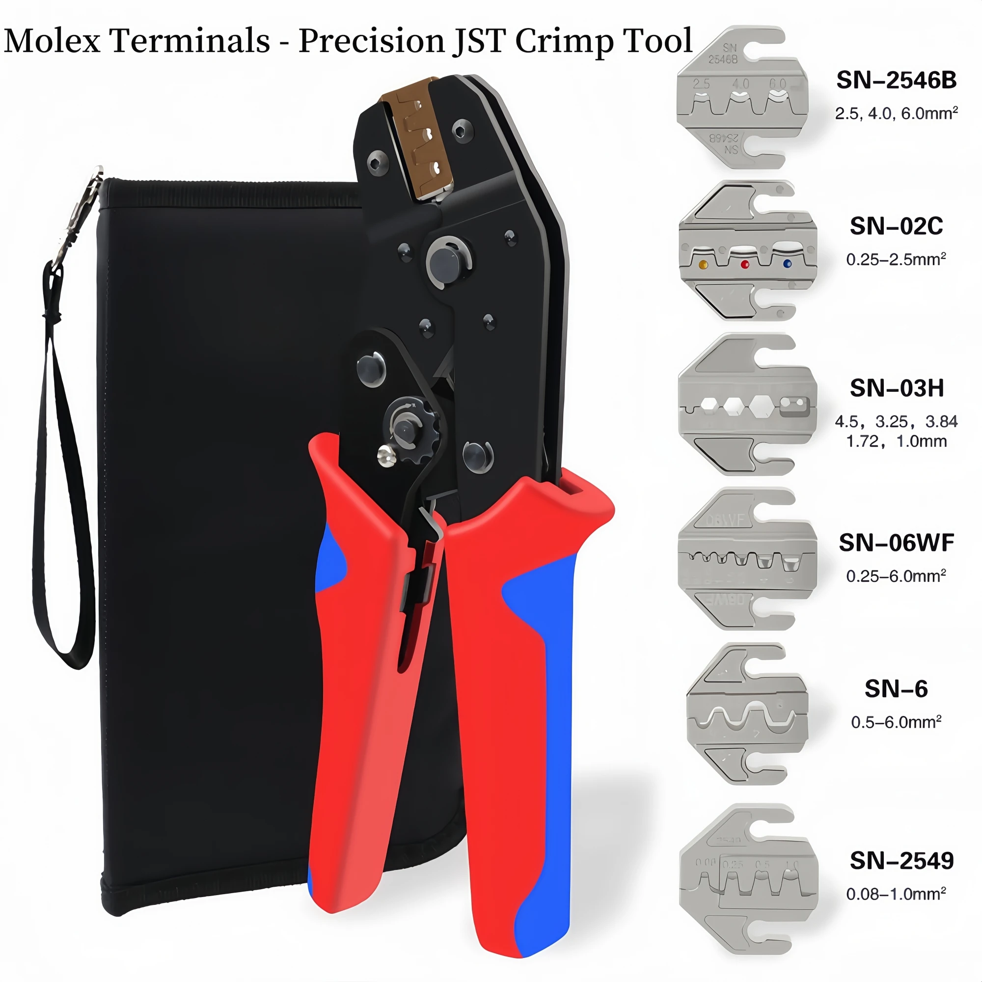 Terminal Crimping Tool Set for JST/Molex Connectors & Ratchet Crimper Tool ODM