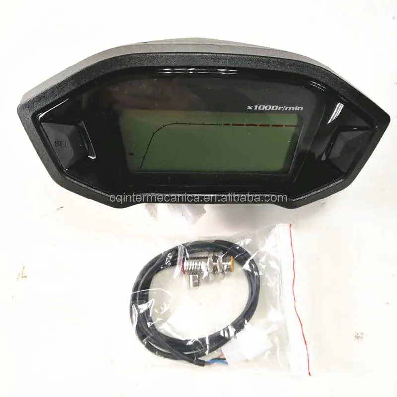 Diamond Motorcycle LCD Speedometer Tachometer Digital Modified 7 colors ...